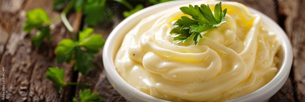 Indulge in the smooth allure of liquid mayonnaise, its subtle flavor ...
