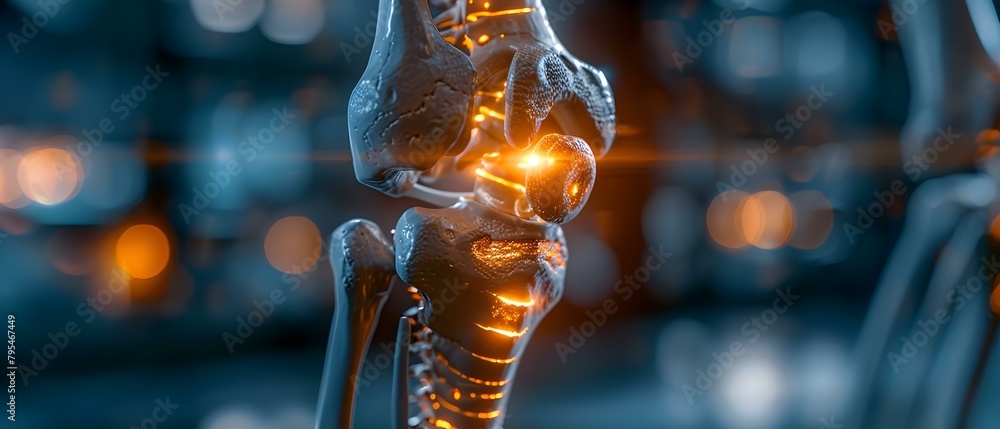 Artificial hip joint implant image with technical specifications for ...