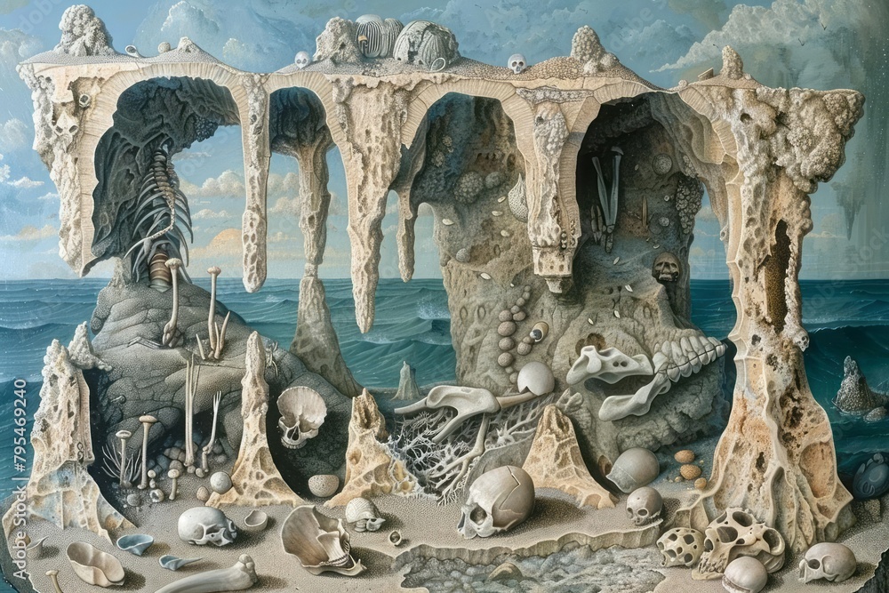 Visual explanation of the calcium cycle, bone formation to limestone ...