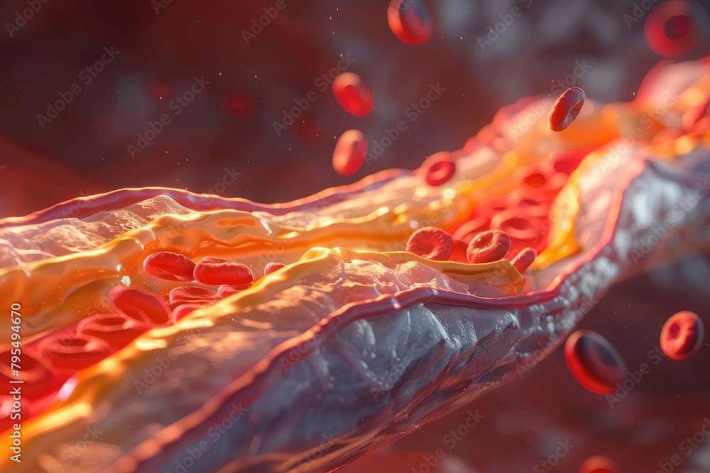 Explore an illustration highlighting heart attack risk, depicting ...