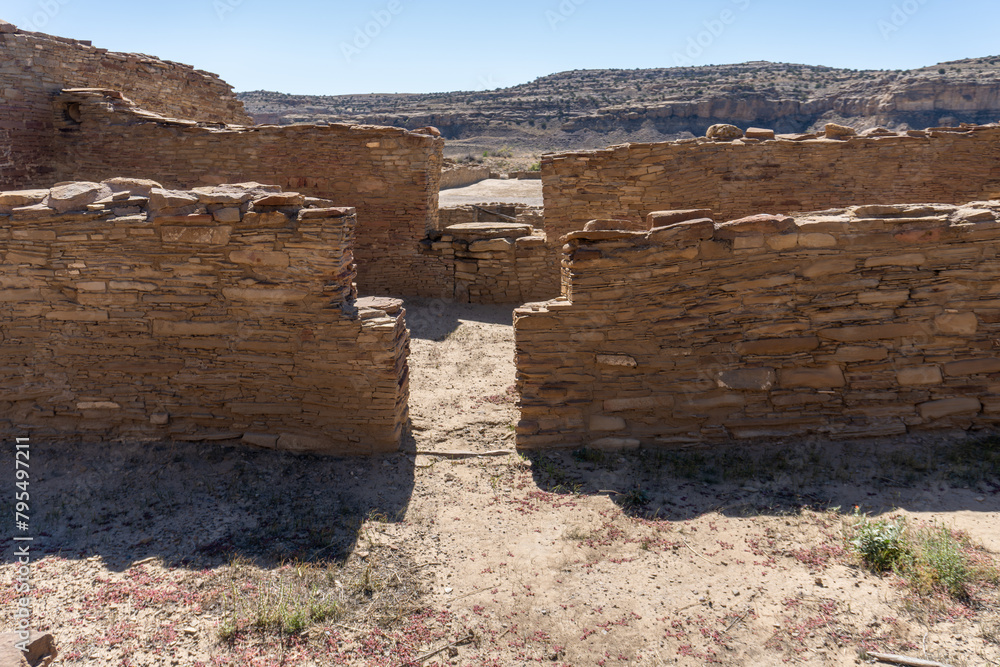 T-shaped door at Chaco Culture National Historical Park in New Mexico ...