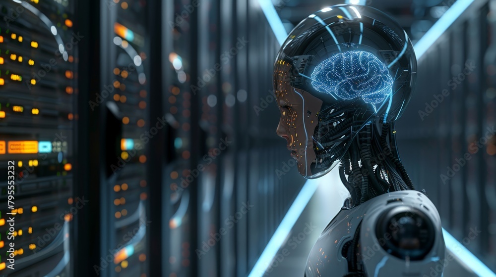 Advanced Humanoid Robot with Exposed Brain and Neural Network ...