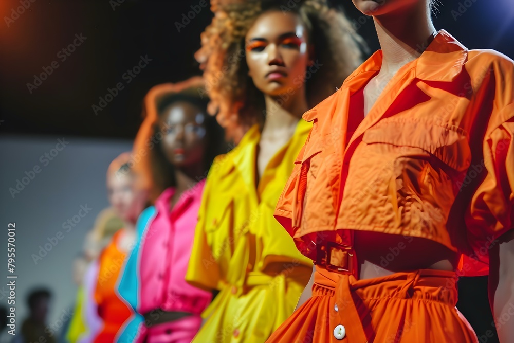 Fashion runway show featuring designer trends models garments ...
