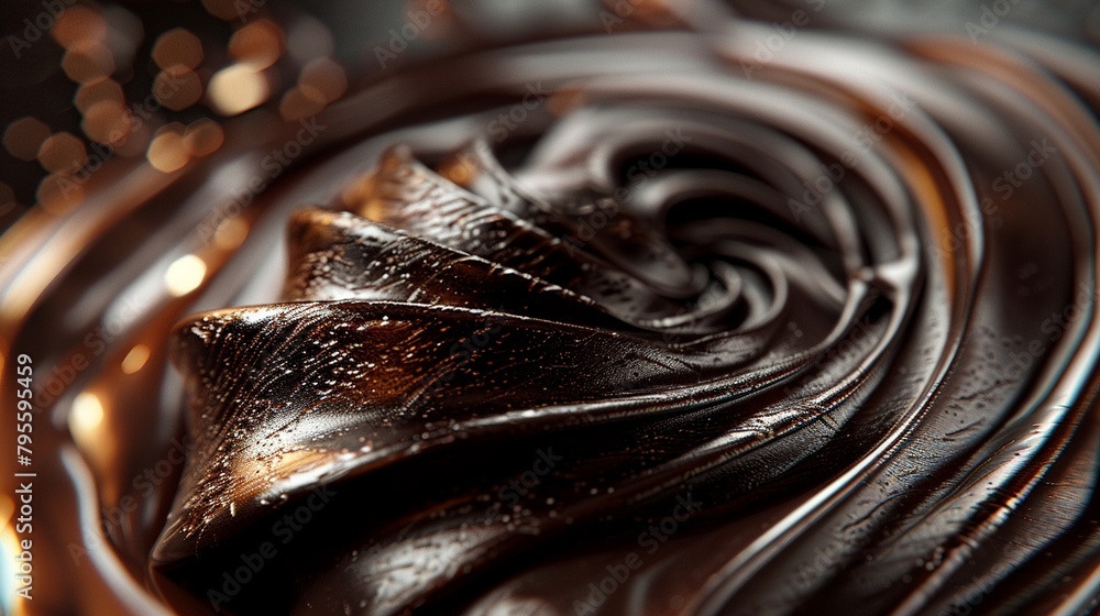 Create a luxurious ice cream packaging for a dark chocolate flavor ...