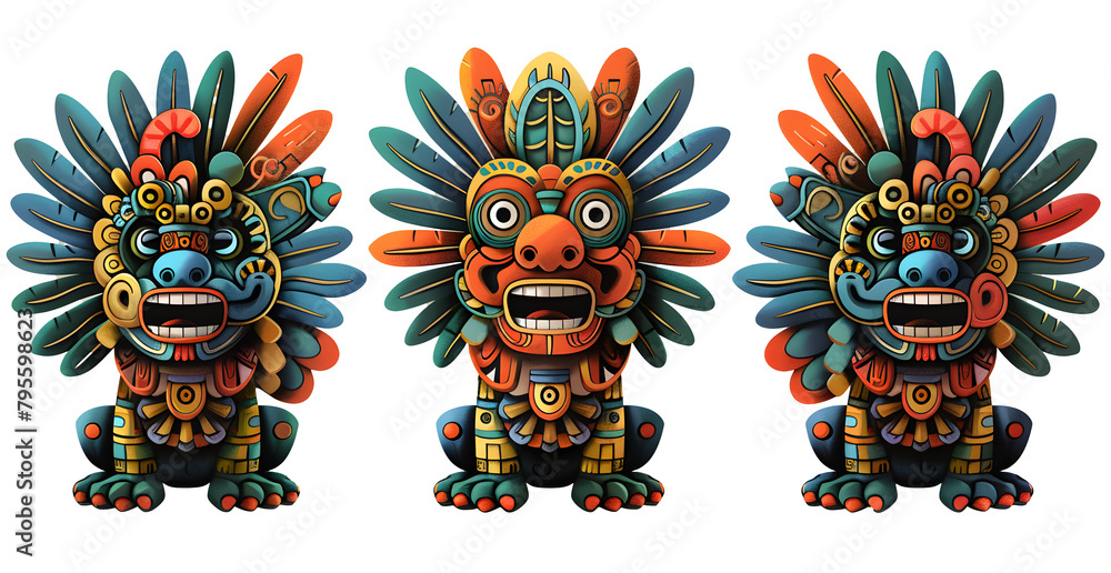 Huitzilopochtli (The god of sun, war, and human sacrifice) Stock ...