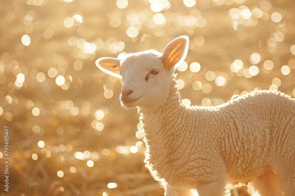 Lamb Symbolizing Jesus Christ - Easter Concept. Generative AI ...