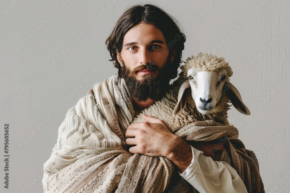 - Jesus Christ, good shepherd, Psalm 23, lamb, sheep, God, bible ...