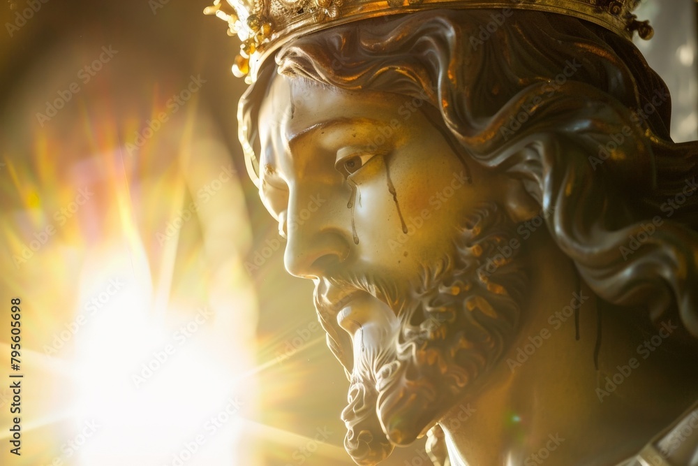 Depiction of Jesus Christ as Shepherd - Jesus Christ holding a Lamb ...