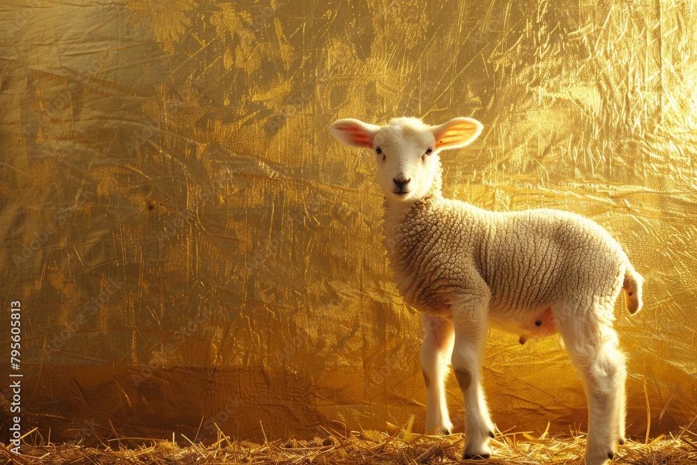 Depiction of Jesus Christ as Shepherd - Jesus Christ holding a Lamb ...