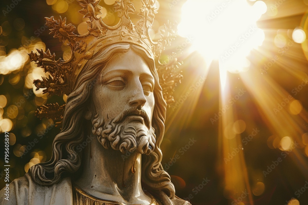 Depiction of Jesus Christ as Shepherd - Jesus Christ holding a Lamb ...