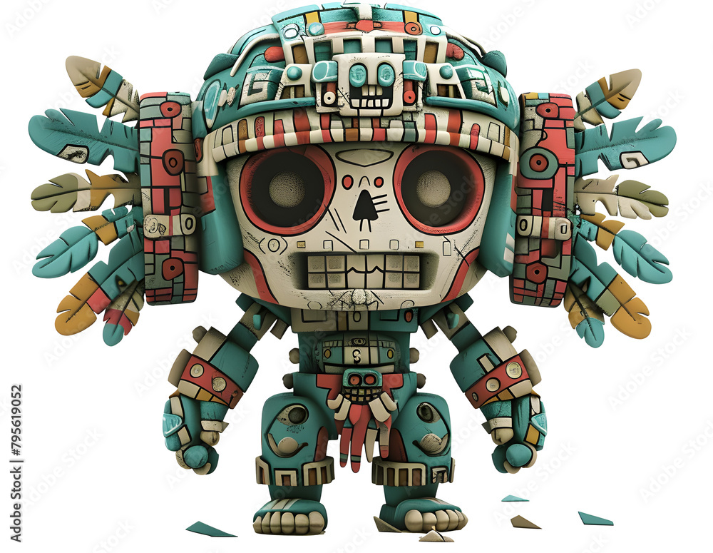 god Ah Puch( The god of death and the ruler of Mitnal, the Mayan underworld ) Stock Illustration ...