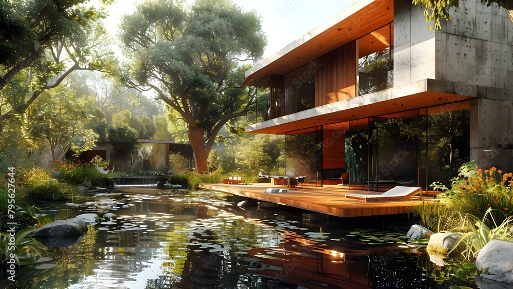 Ecofriendly urban project with sustainable design energy efficiency and ...