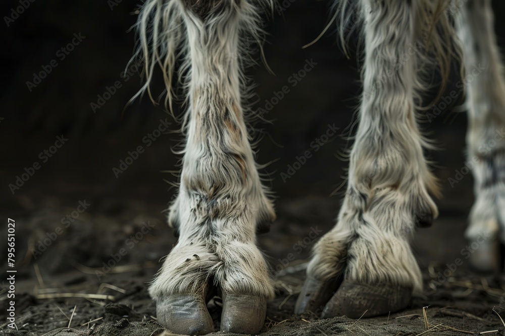 hairy satyr goat legs with goat hooves Stock Photo | Adobe Stock