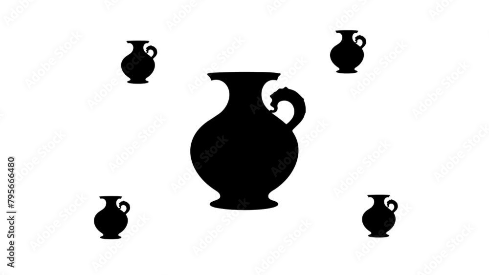 Vidéo Stock Zoom in and out animation the antique vase symbol. Large ...