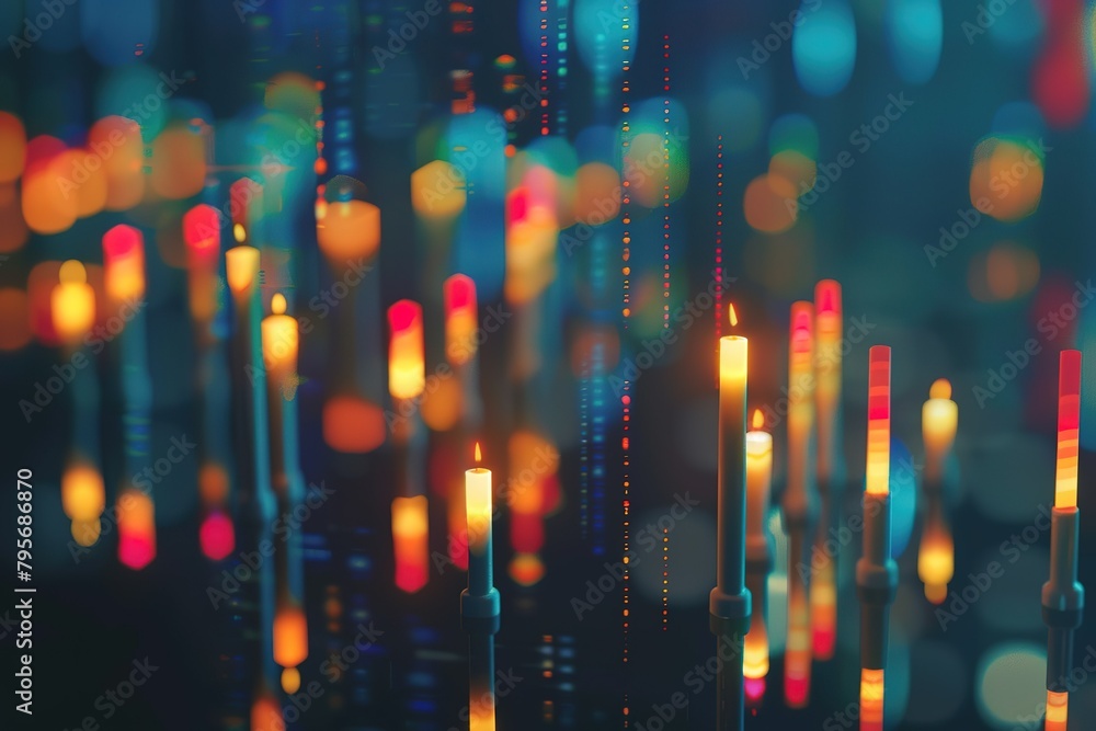 Stock in Candlestick Chart, business diagram animation Stock ...