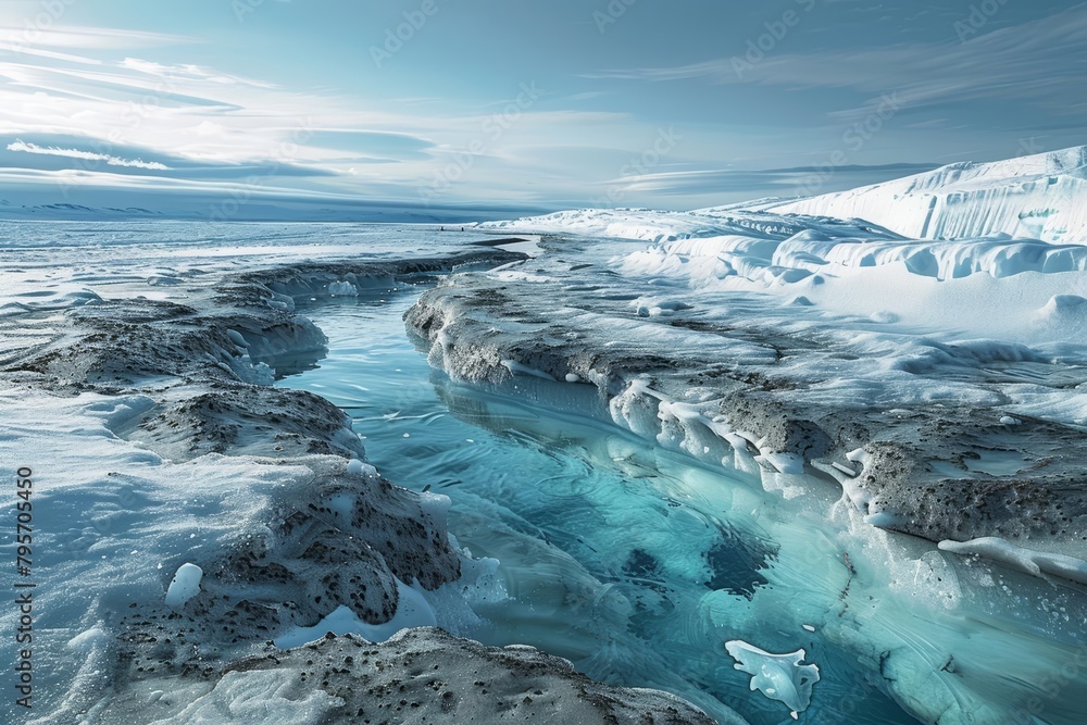Permafrost, the Earths frozen ground, begins to thaw, releasing trapped ...