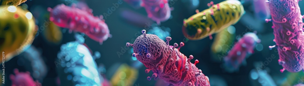 A depiction of how different types of bacteria cause specific diseases ...