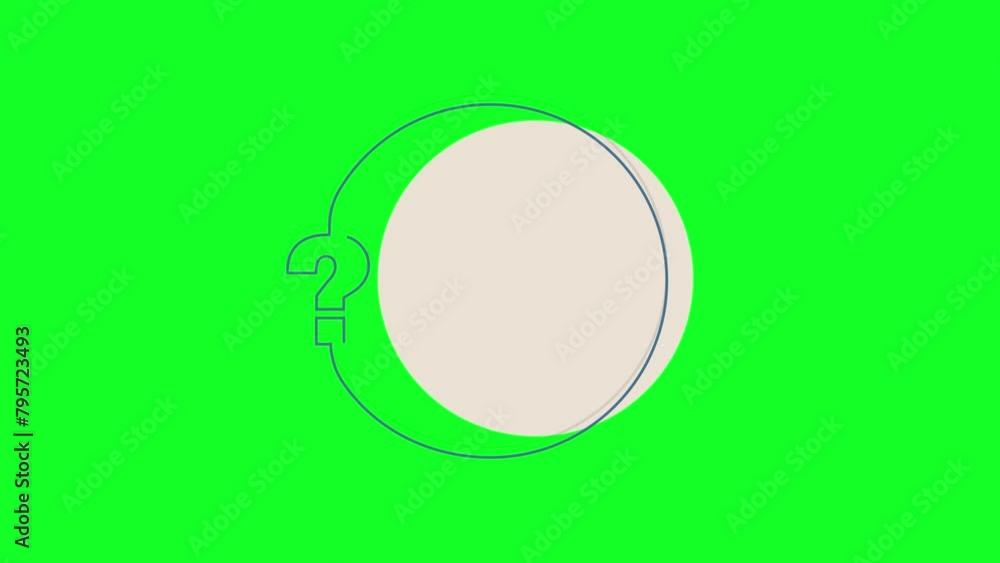 Animation of one line Question mark with circular Text box, speech ...