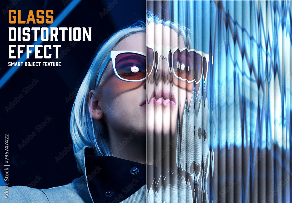 Glass Distortion Effect Stock Template | Adobe Stock