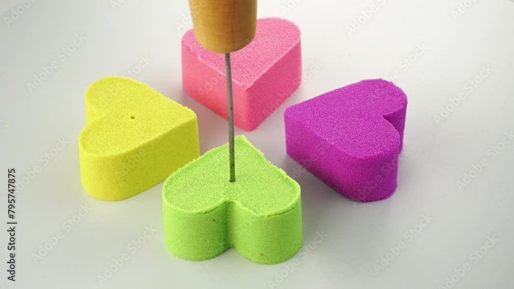 Very Satisfying and Relaxing Kinetic Sand ASMR. Cutting anti stress ...