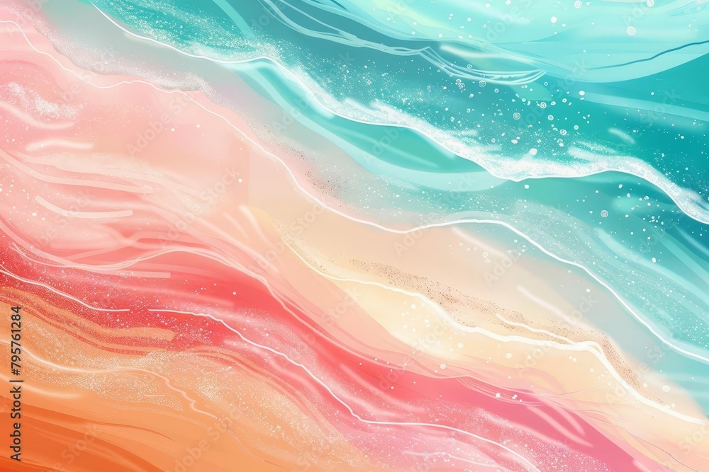 abstract beach background with pastel colors sand texture and wave ...