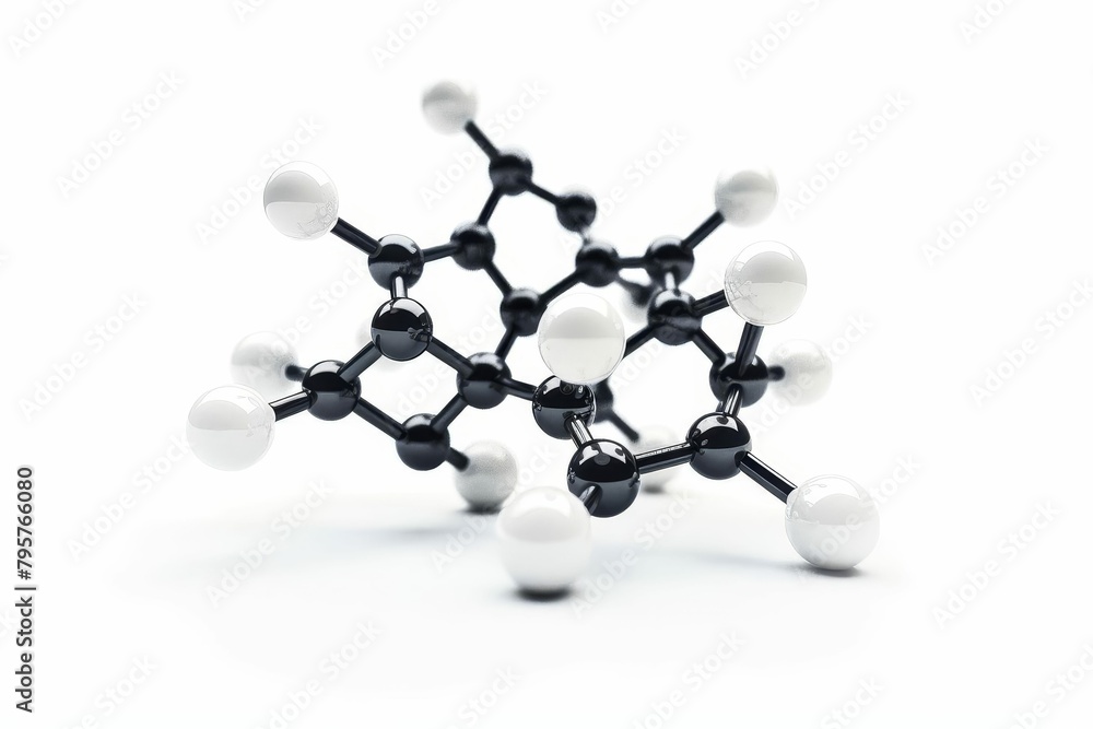 anthracene molecular structure skeletal formula isolated on white polycyclic aromatic ...