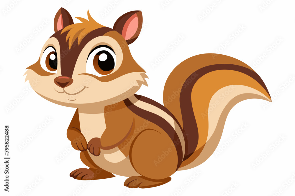 chipmunk cartoon vector illustration Stock Vector | Adobe Stock