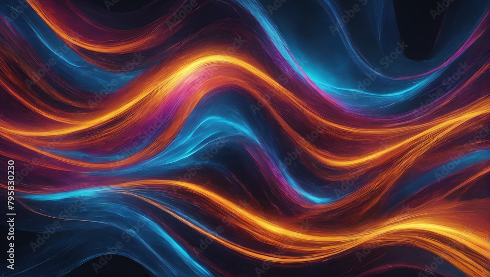 An abstract depiction of energy flow, with vibrant streams of light and ...