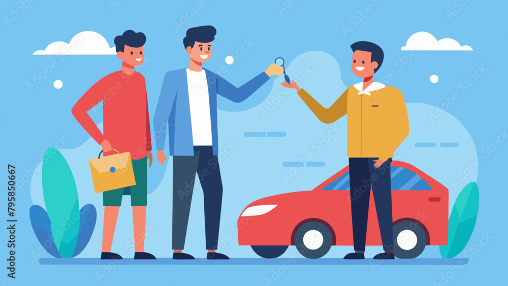 Selling cars cartoon vector illustration Stock Vector | Adobe Stock