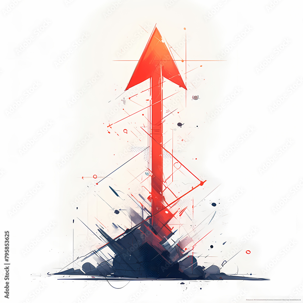 The Ultimate Achievement Sign: A Bold Red Arrow Climbing to Success ...