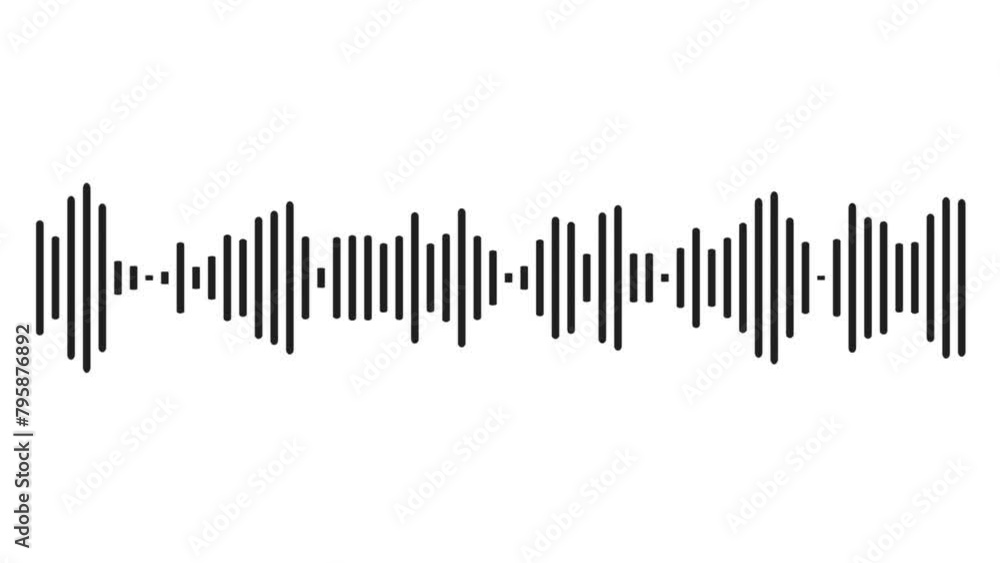 Waveform Audio with Black sound waves background, Animated sound wave ...