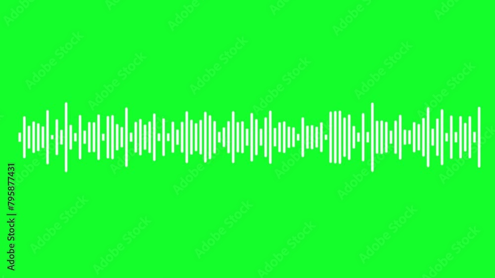 White bars equalizer graph animation, Short simple audio spectrum ...