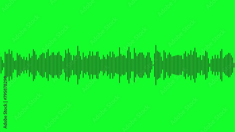 White bars equalizer graph animation, Short simple audio spectrum ...