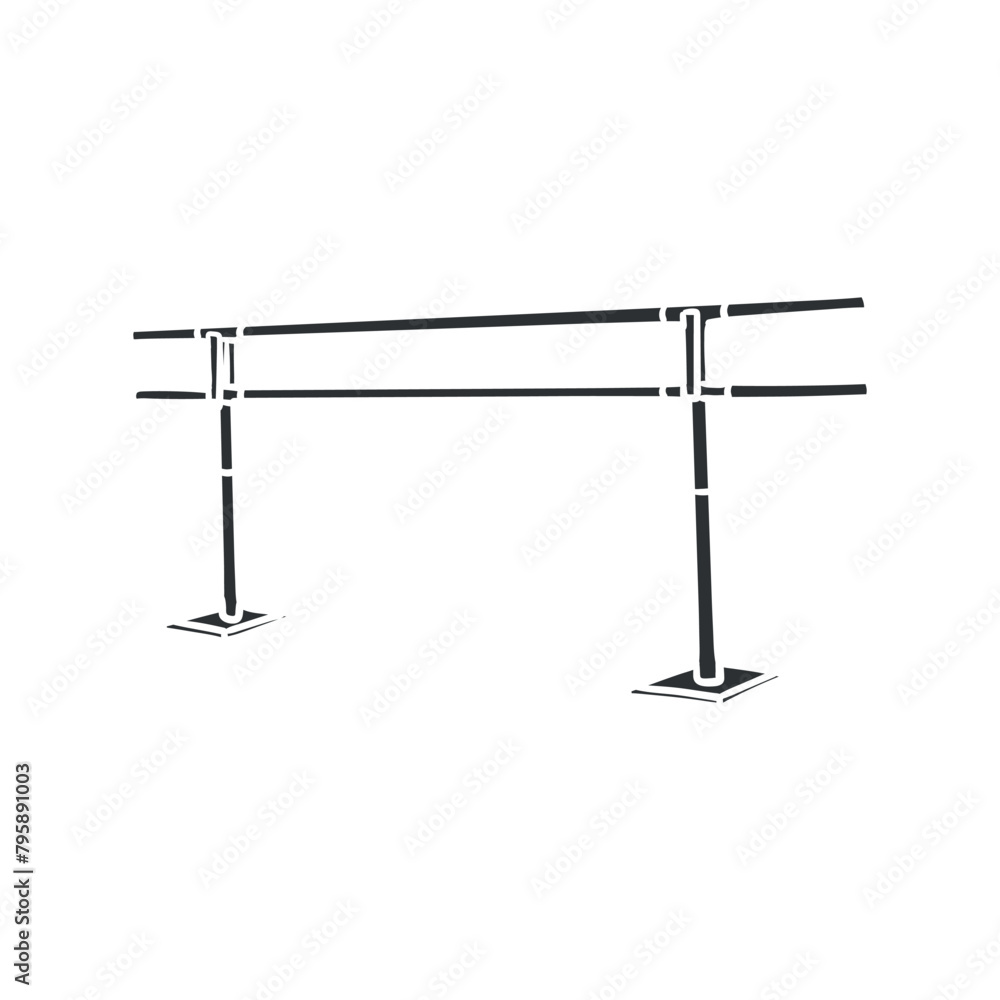 Ballet barre Icon Silhouette Illustration. Ballerina Vector Graphic ...