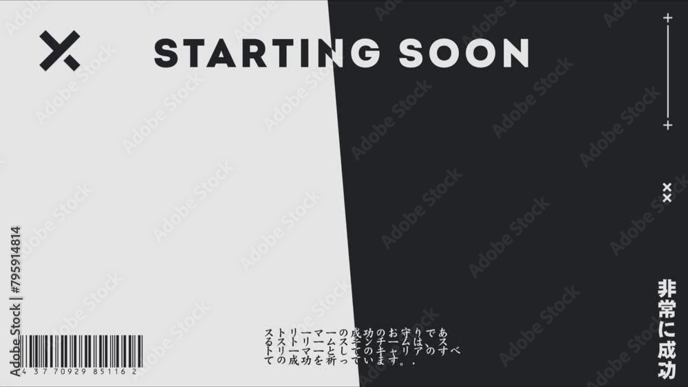 modern starting soon stream overlay, minimalistic stream template ...