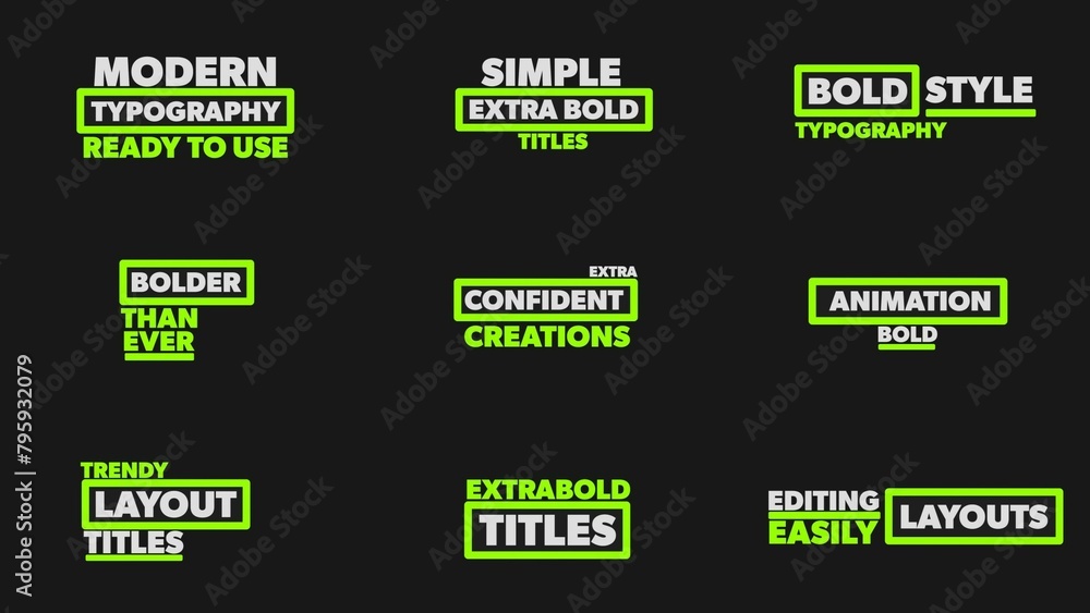 Bulky Bold Title Animations Stock Template | Adobe Stock