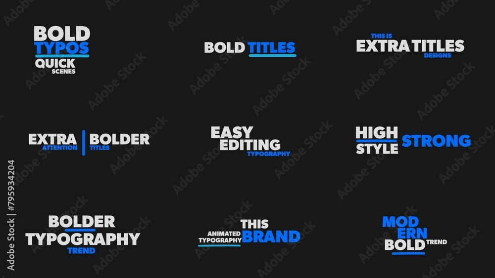 Modern Bold Title Animations Stock Template | Adobe Stock