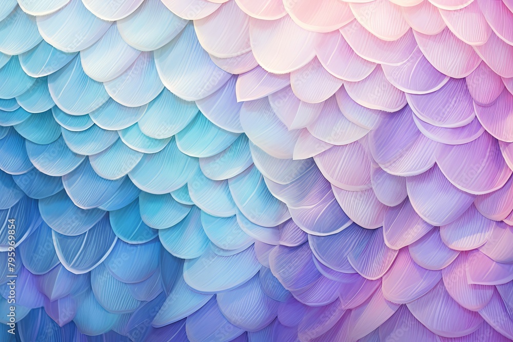 Pastel Mermaid Tail Gradients: Deep Sea Dreamscape Mosaic. Stock ...