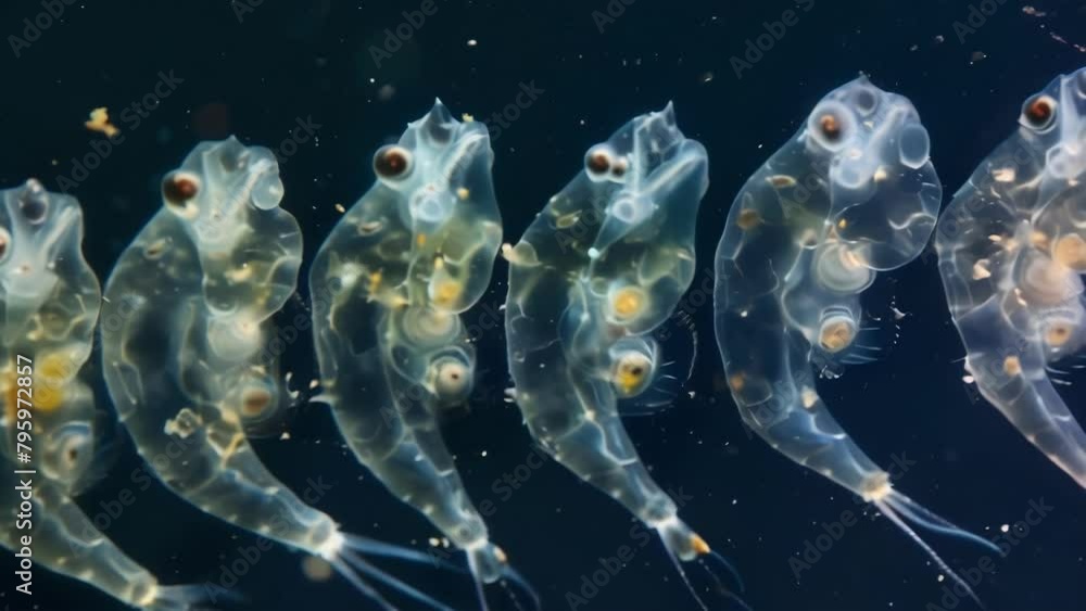 A series of rotifers in various stages of digestion some with food ...