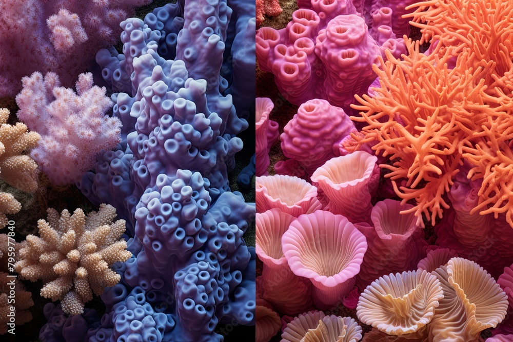 Sea Coral Patterns: Stunning Underwater Coral Reef Gradients Stock ...
