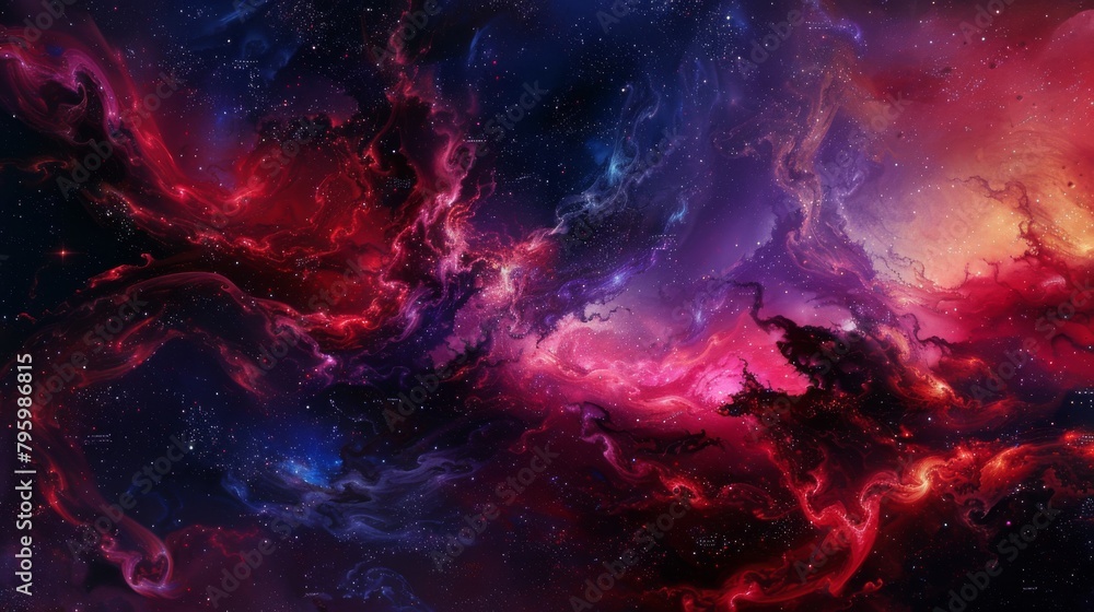Nebula Galaxy Space Backdrop Background Wallpaper Stock Illustration ...
