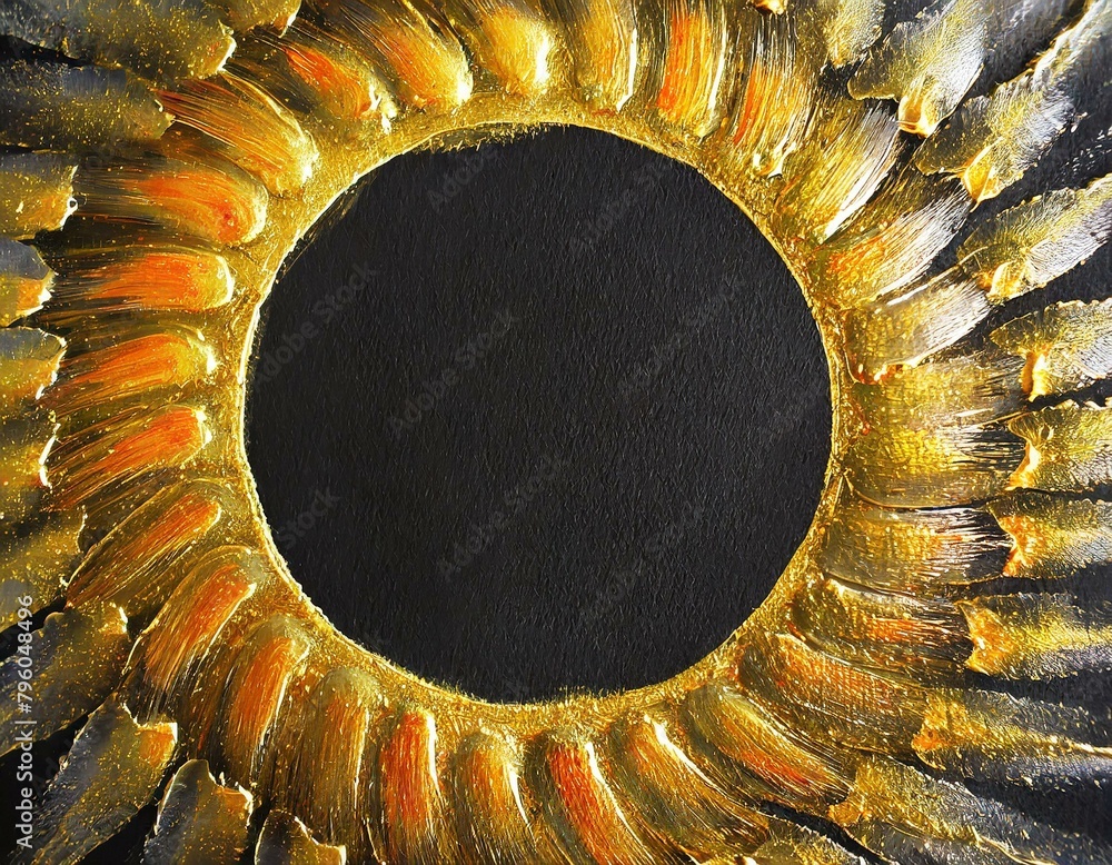 Mysterious texture art frame inspired by sunflowers Stock Illustration | Adobe Stock