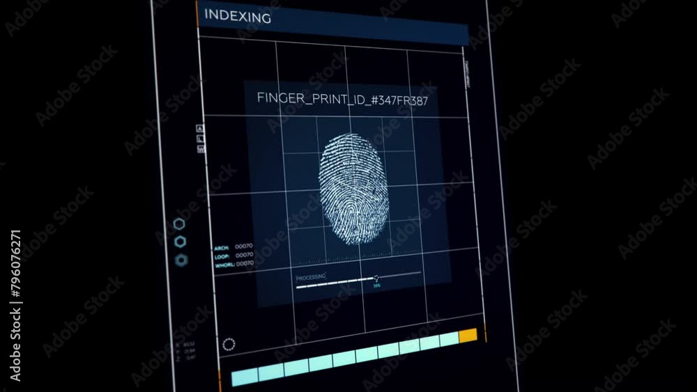 Security panel is scanning the human finger for biometric ...