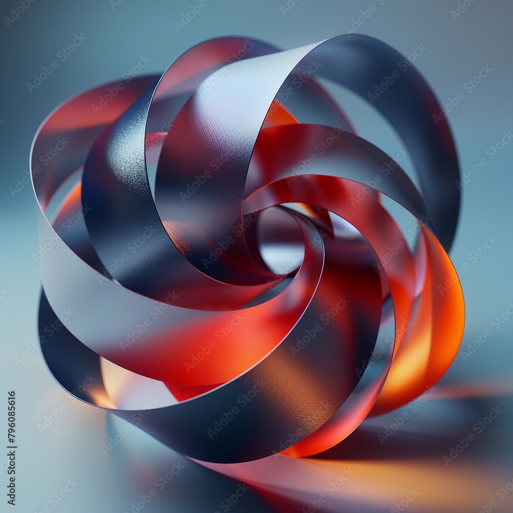 A complex geometric arrangement of shapes that form a mesmerizing ...