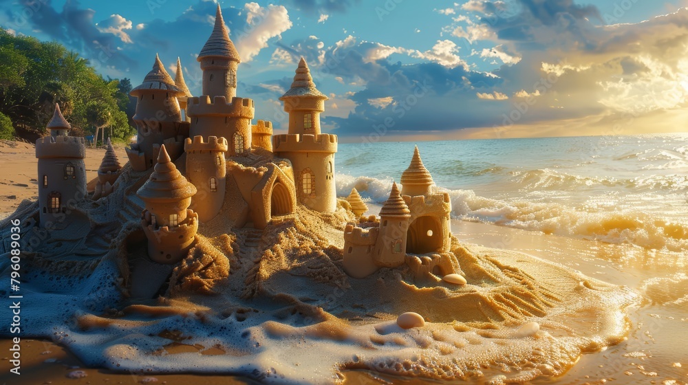The familys annual beach day is a highlight, where sandcastles are ...