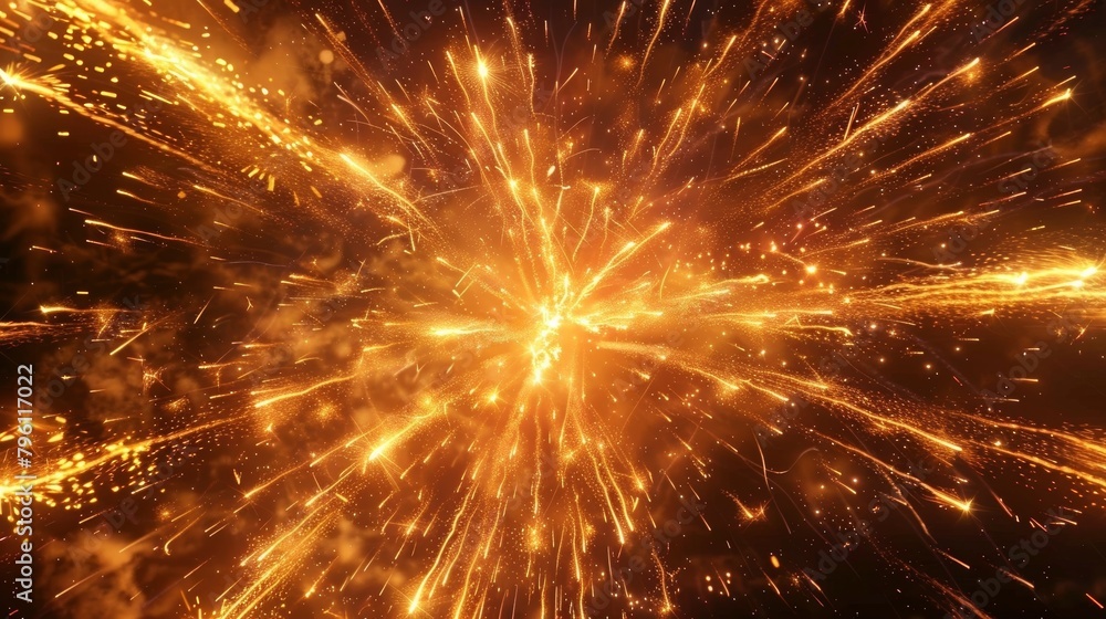 You can almost feel the heat from the fireworks as the camera zooms in ...