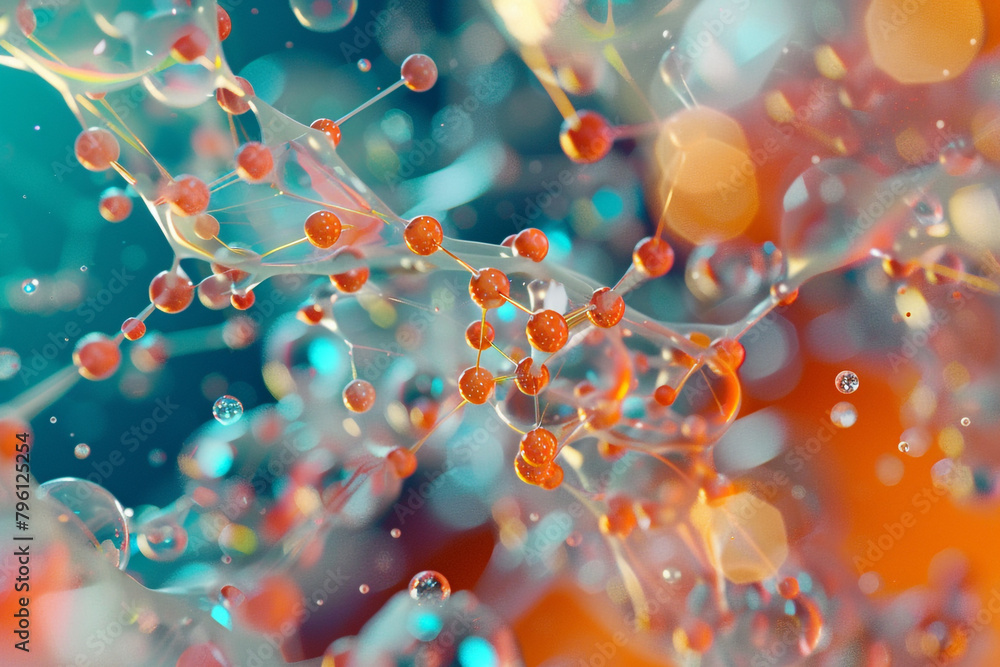 microscopic view of a synthetic polymer used in biomedical engineering ...