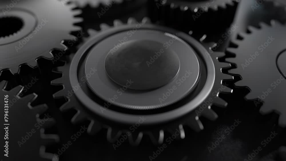 Gears cog wheel Hi Tech metal gears in a machine rotating. Gears ...