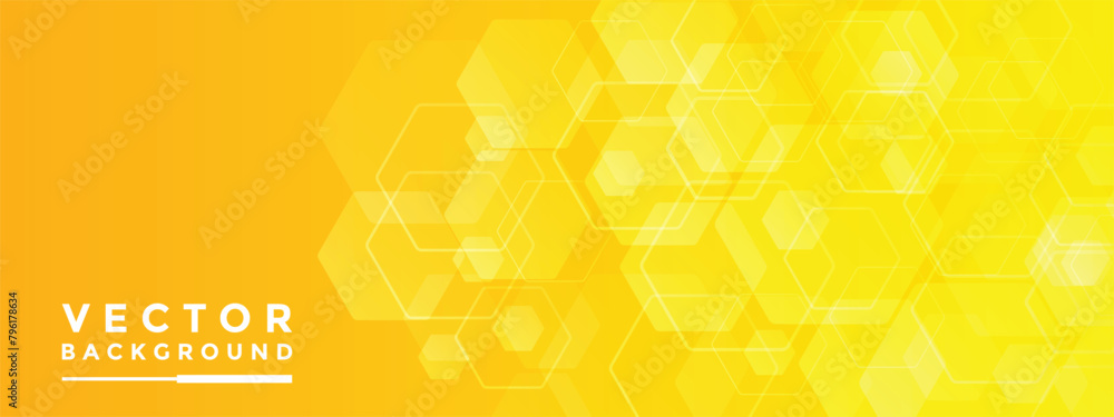 Background Yellow hexagon pattern look like honeycomb vector illustration lighting effect ...