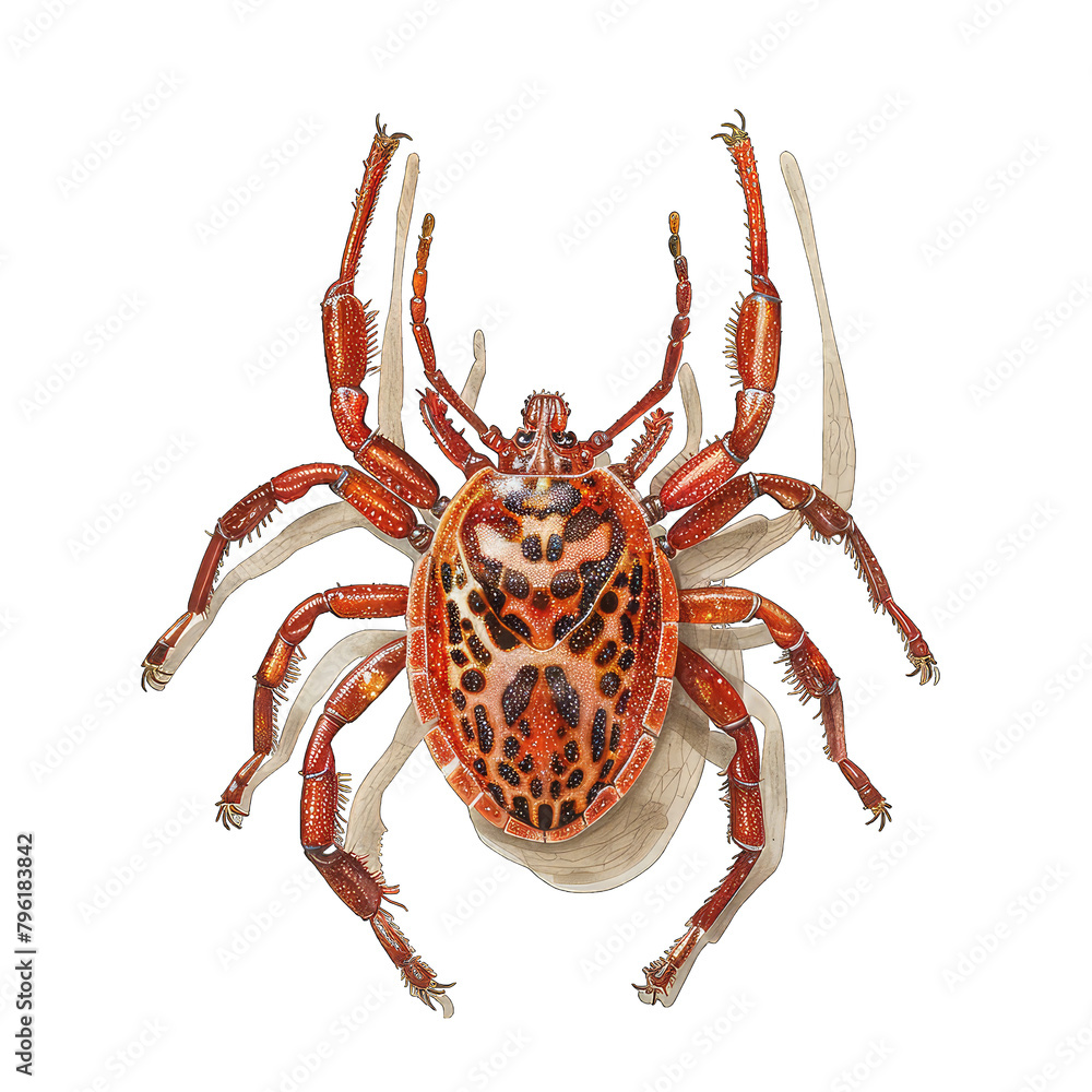 Tick isolated on a black background. Insect carrier of diseases ...